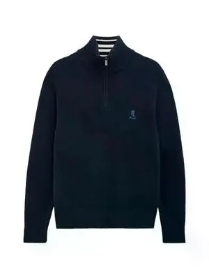 Pringle Of Scotland Zip Polo Shirt - Blue