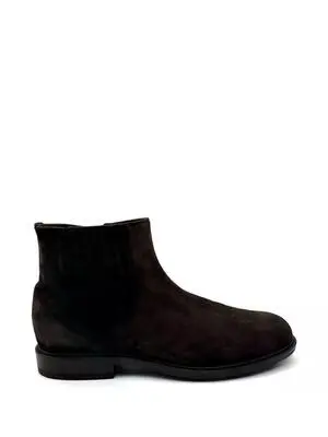 ALEXANDER HOTTO Zip Suede Chelsea Boots - Brown
