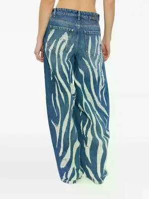 Blumarine Distressed-effect Printed Jeans