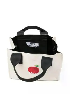 MSGM Small Embroidered Tote Bag