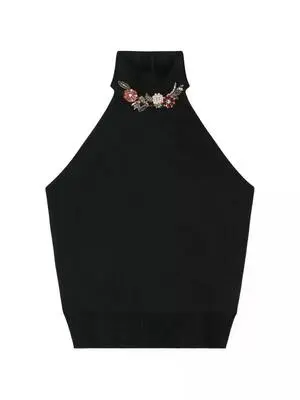 Givenchy Embellished Halterneck Top - Black