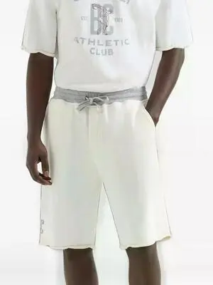 Brunello Cucinelli Drawstring Logo Track Shorts - Neutrals