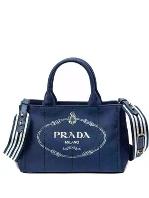 Prada Small Canapa Tote Bag
