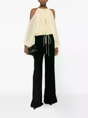 Andamane Cold-shoulder Drawstring Top