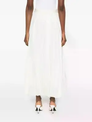 R2W Pleated Skirt With Elasticated Waistband - Neutrals