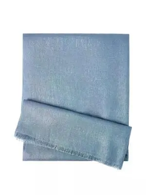 Brunello Cucinelli Sparkling Fringed Scarf - Blue