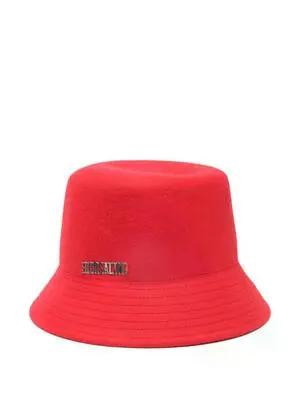 Borsalino Logo-plaque Bucket Hat - Red