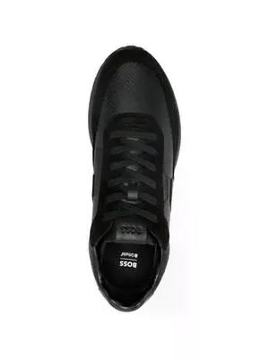 BOSS Panelled Lace-up Trainers - Black