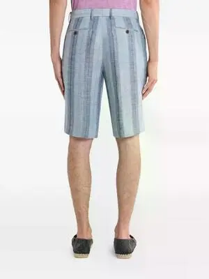 Etro Linen Striped Shorts