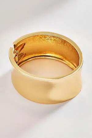Anthropologie Mod Metal Bangle Bracelet - Gold