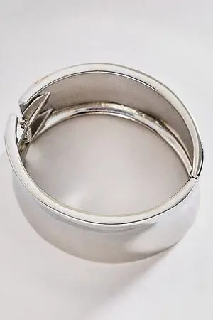 Anthropologie Mod Metal Bangle Bracelet - Silver