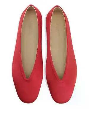 Le Monde Beryl Luna Satin Ballet Flats - Red