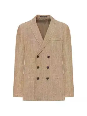 Giorgio Armani Double-breasted Linen Jacket