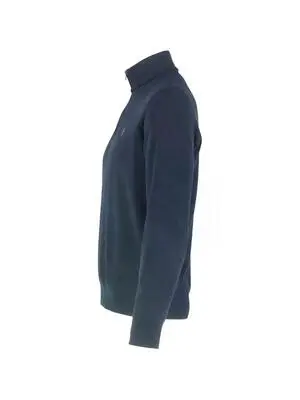 Ralph Lauren Vintage Logo Embroidered Half-zipped Sweater - Blue