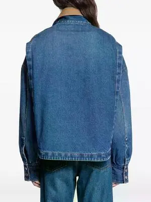 SSHEENA Contrasting-collar Denim Jacket