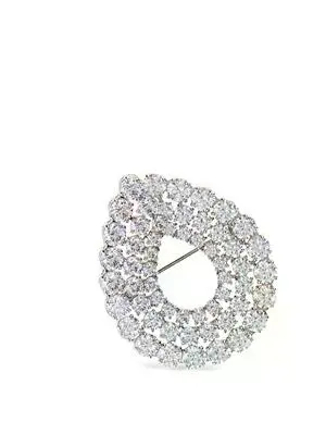 SWAROVSKI Matrix Embellished Brooch - Silver