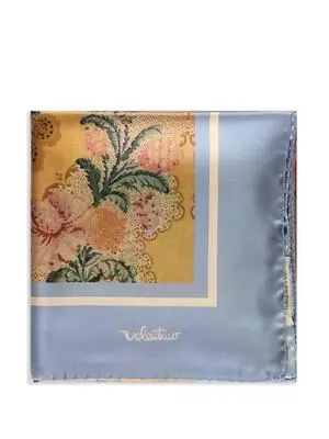 Valentino Garavani Floral-print Scarf - Blue