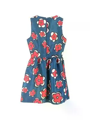 Red Valentino Floral-print Mini Dress - Blue