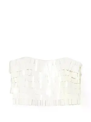 CIRCUS HOTEL Fringed Strappy Top