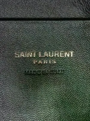 Saint Laurent 2019 Canvas Tiger Print Monogram Lou Camera Crossbody Bag - Black