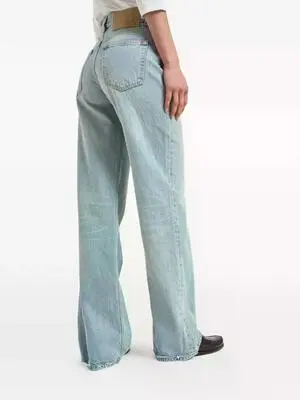 HAIKURE Whiskering-effect Wide Leg Jeans