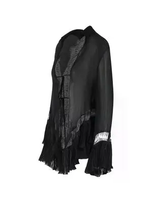Blumarine Lace Insert Ruffled Shirt