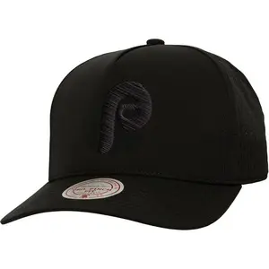 Mitchell & Ness Philadelphia Phillies Perfect Icon Pro Pinch Snapback Hat - Black