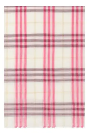 Burberry Check Cotton Sarong - Aubergine Purple