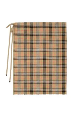 Burberry Check Cotton Sarong - Sand Beige