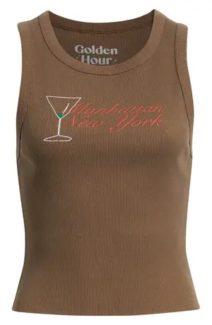 GOLDEN HOUR Manhattan Martini Graphic Tank