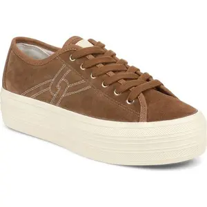 Veronica Beard Truett Platform Sneakers - Chestnut