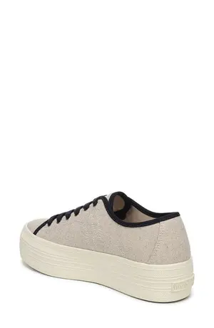 Veronica Beard Truett Platform Sneakers - Sand/navy