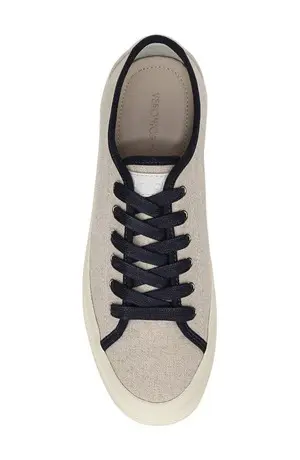 Veronica Beard Truett Platform Sneakers - Sand/navy