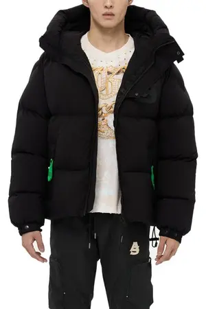 ALPHA STYLE Kudu Puffer Jacket Darkshine Edition - Black