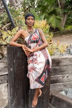 LUNAVERSOUL Machina Afrofuturism Halter Dress