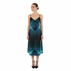 LUNAVERSOUL Machina Afrofuturism Halter Dress - Multicolor
