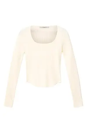 ALLSAINTS Cruz Hera Rib Fitted Sweater - Chalk White