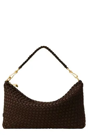 NAGHEDI Small Porto Half Moon Shoulder Bag - Chocolate