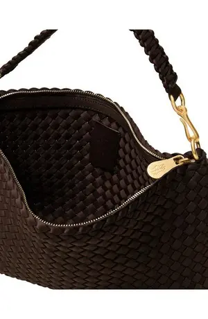 NAGHEDI Small Porto Half Moon Shoulder Bag - Chocolate