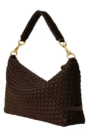 NAGHEDI Small Porto Half Moon Shoulder Bag - Chocolate
