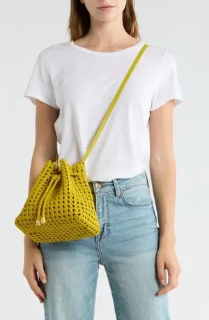NAGHEDI Medium Mallorca Bucket Bag - Ochre