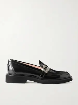 ROGER VIVIER Viv Embellished Loafers