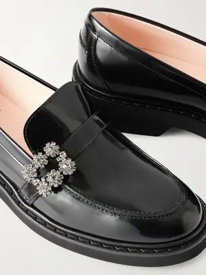 ROGER VIVIER Viv Embellished Loafers