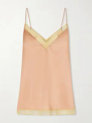 ERES Instant Lace-trimmed Silk-satin Camisole - Pink