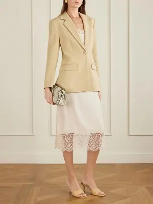 Staud Bea Patent-leather Mules - Neutrals