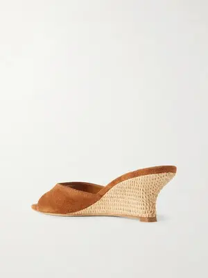 Staud Brigitte Suede Wedge Mules