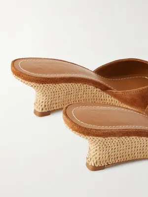 Staud Brigitte Suede Wedge Mules