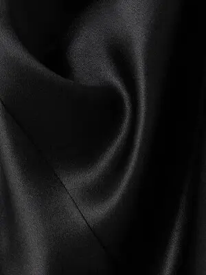 Saint Laurent Ruffled Lace-trimmed Silk-satin Wide-leg Pants