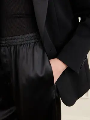 Saint Laurent Silk-satin Straight-leg Trousers