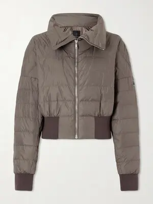 Rick Owens Appliquéd Quilted Shell Down Jacket - Brown